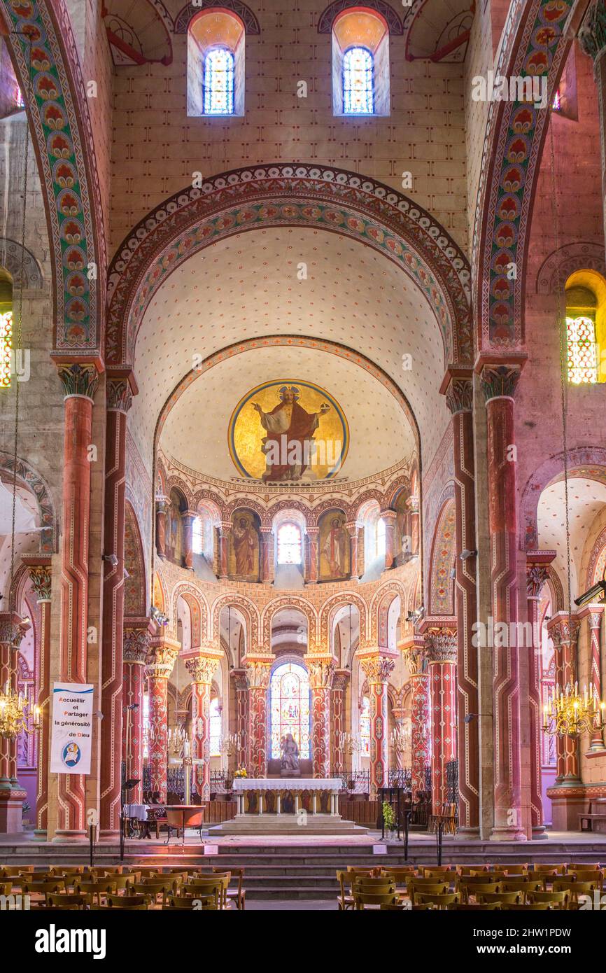 France, Puy de Dome, Issoire, Saint Austremoine abbatial church dated ...