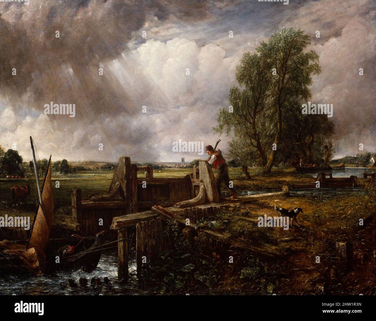 Vintage painting by john constable Stock Photo - Alamy