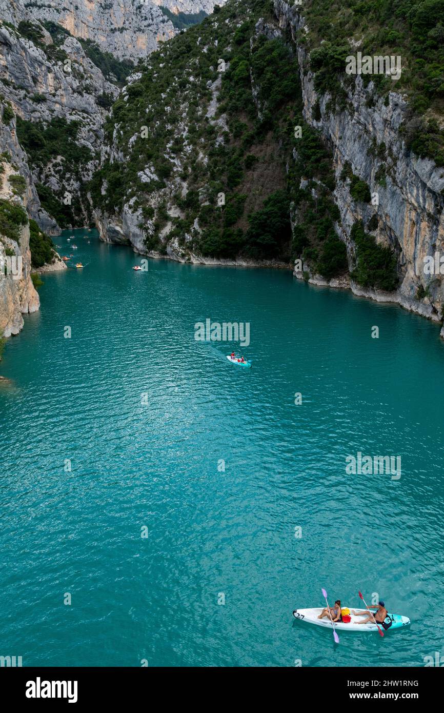 France, Verdon natural regional park, entrance of the Gorges du Verdon ...