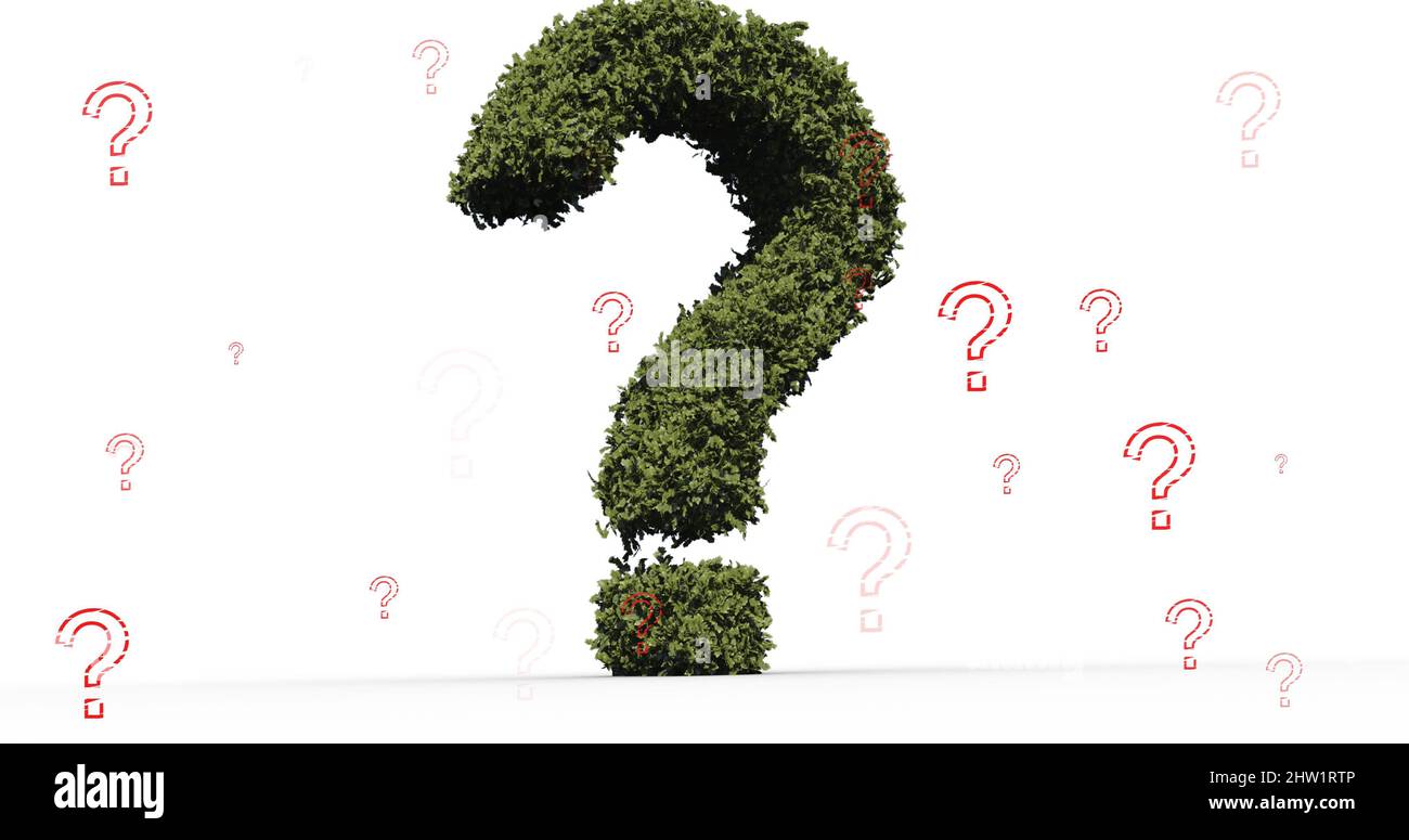 Image of question marks on white background Stock Photo - Alamy