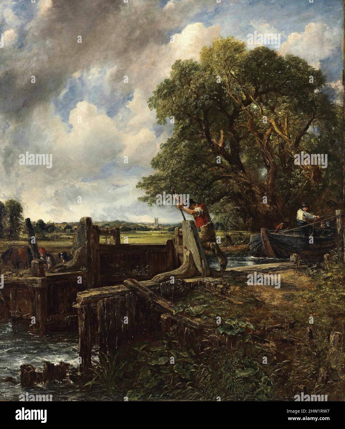 Vintage painting by john constable Stock Photo - Alamy