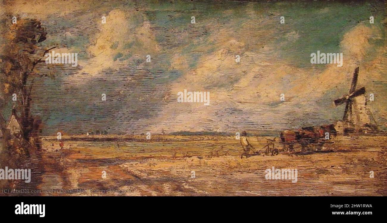 Vintage painting by john constable Stock Photo - Alamy