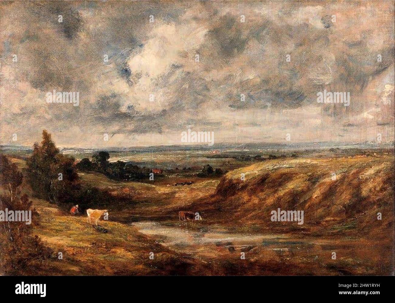 Vintage painting by john constable Stock Photo - Alamy