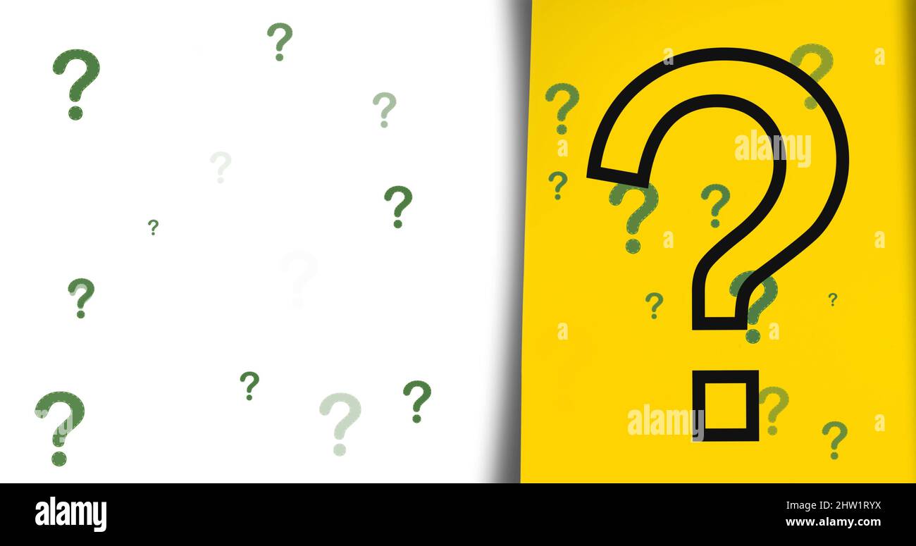 Image of question marks on white background Stock Photo - Alamy
