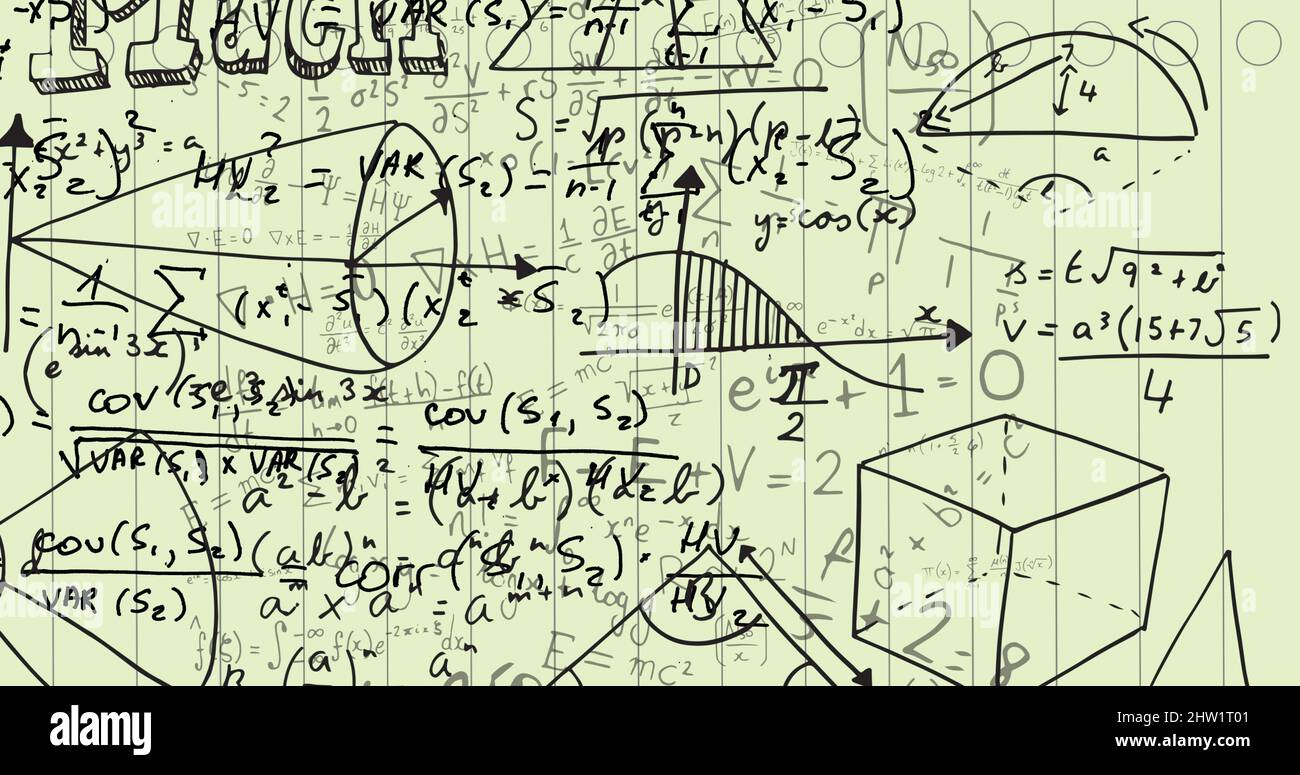 Question mark symbol over purple round banner against mathematical ...