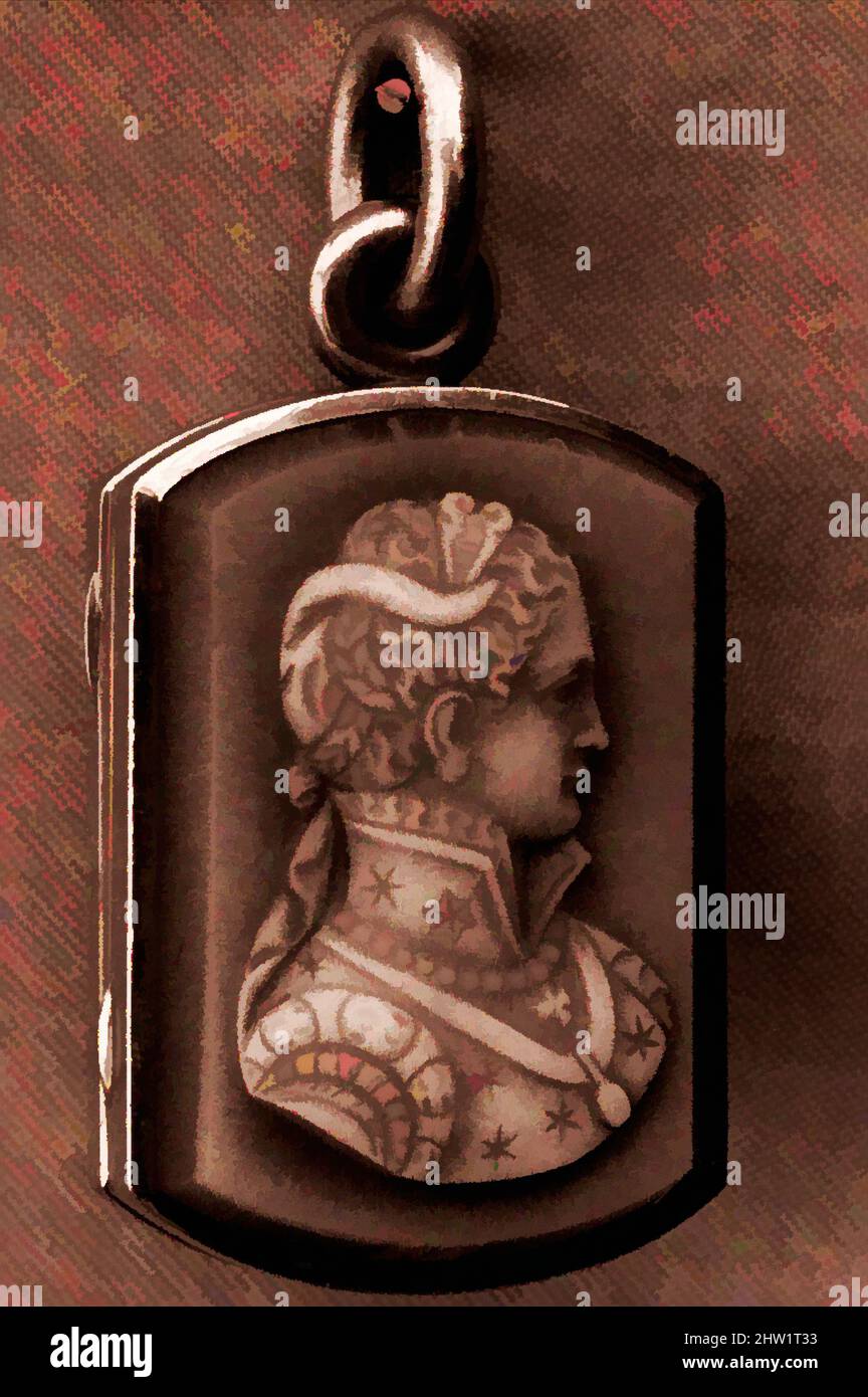 Art inspired by Cameo Locket, 1830–70, Made in France, French, Sardonyx ...