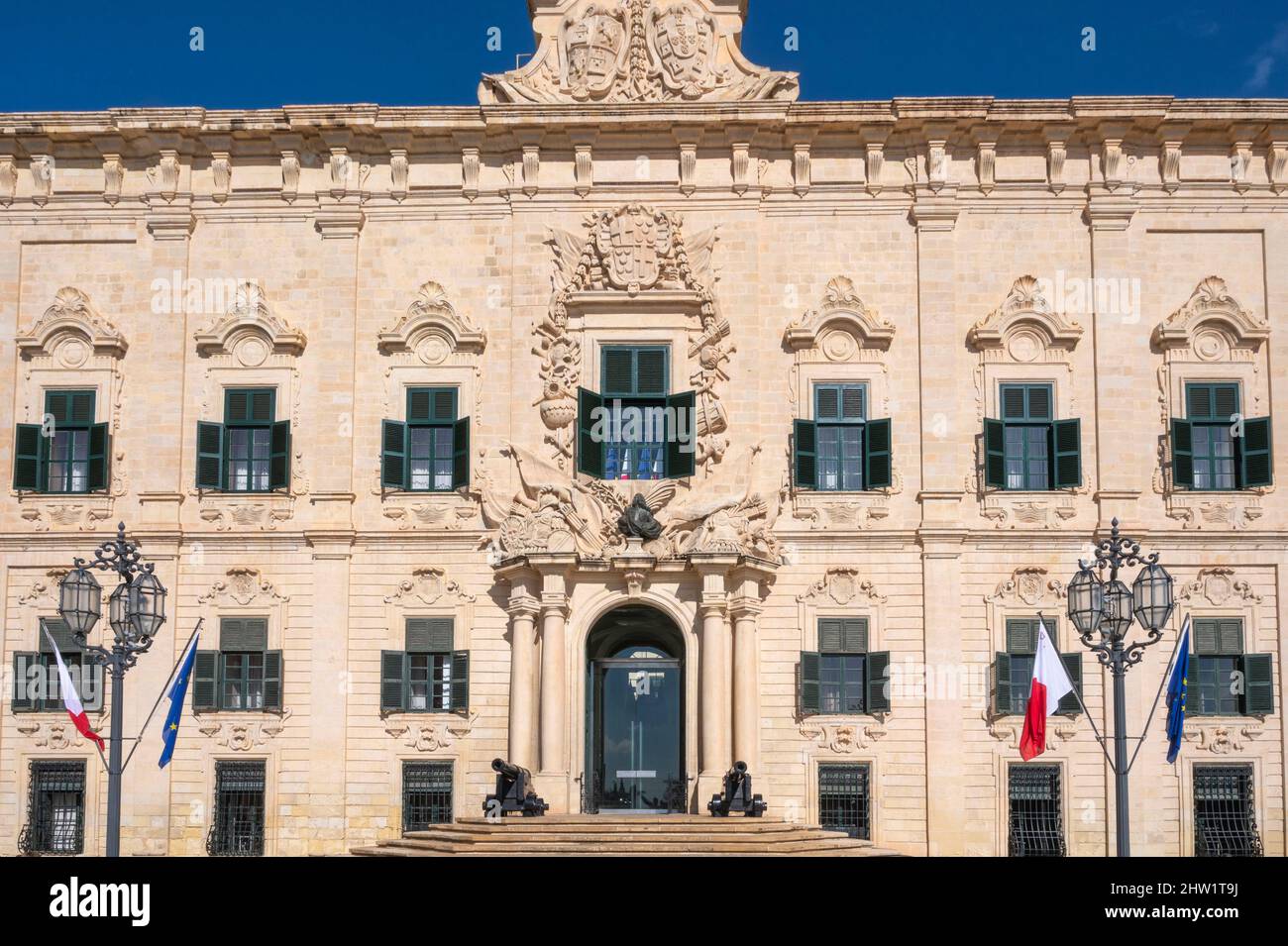Malta, Valletta, city listed by UNESCO as Worlheritage, Castille palace ...