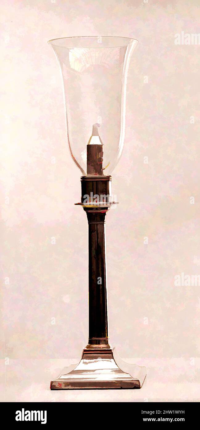 Art inspired by Candlestick with Shade, ca. 1790, Made in England ...