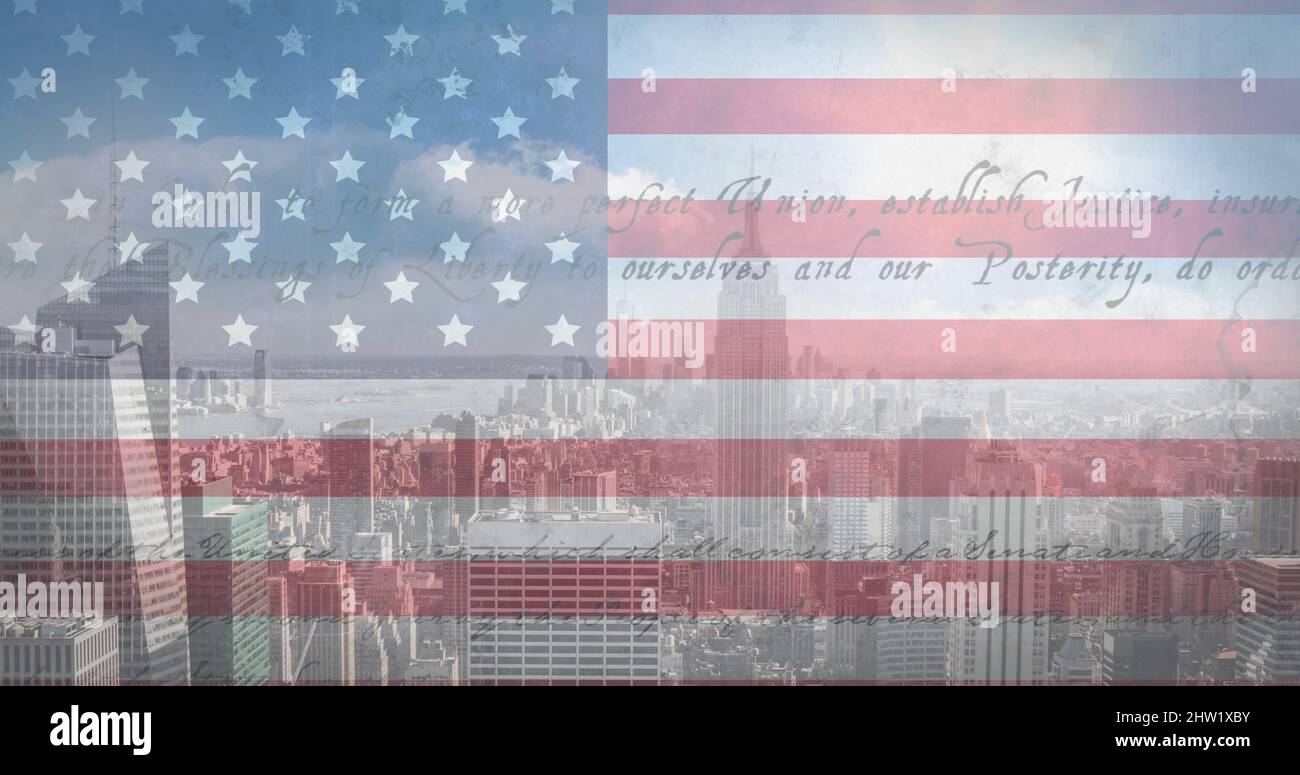 Constitution text over american flag hi-res stock photography and ...
