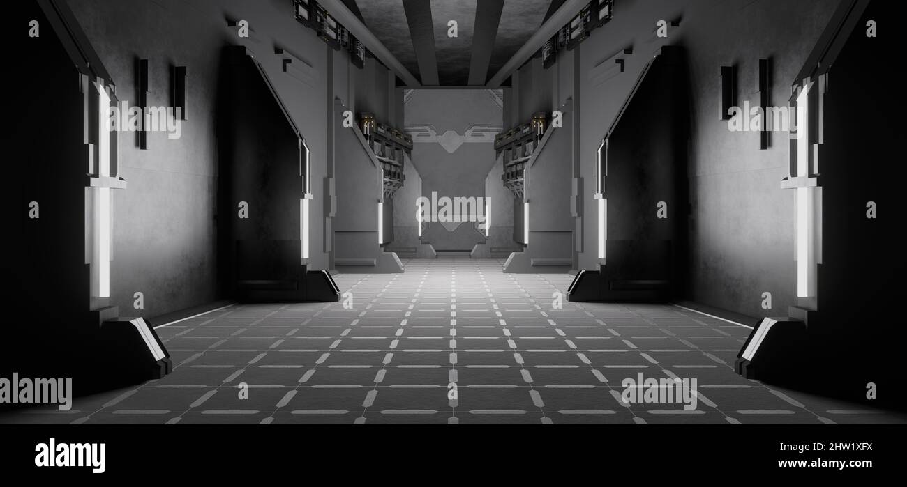 Sci-Fi Futuristic Platform Space Innovative Gray Colors Modern ...