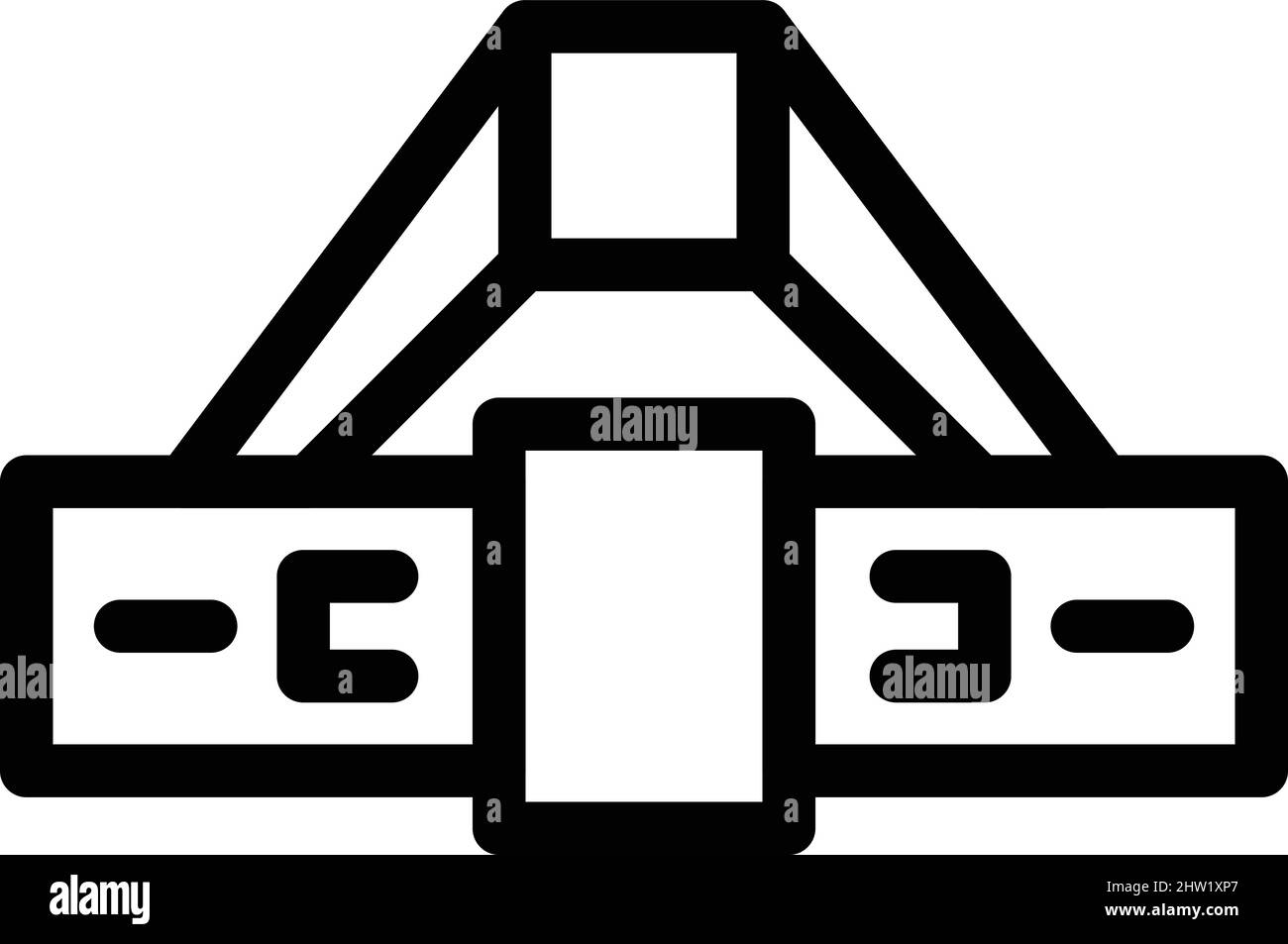 Air tv mount icon outline vector. Wall bracket. Display vesa Stock ...