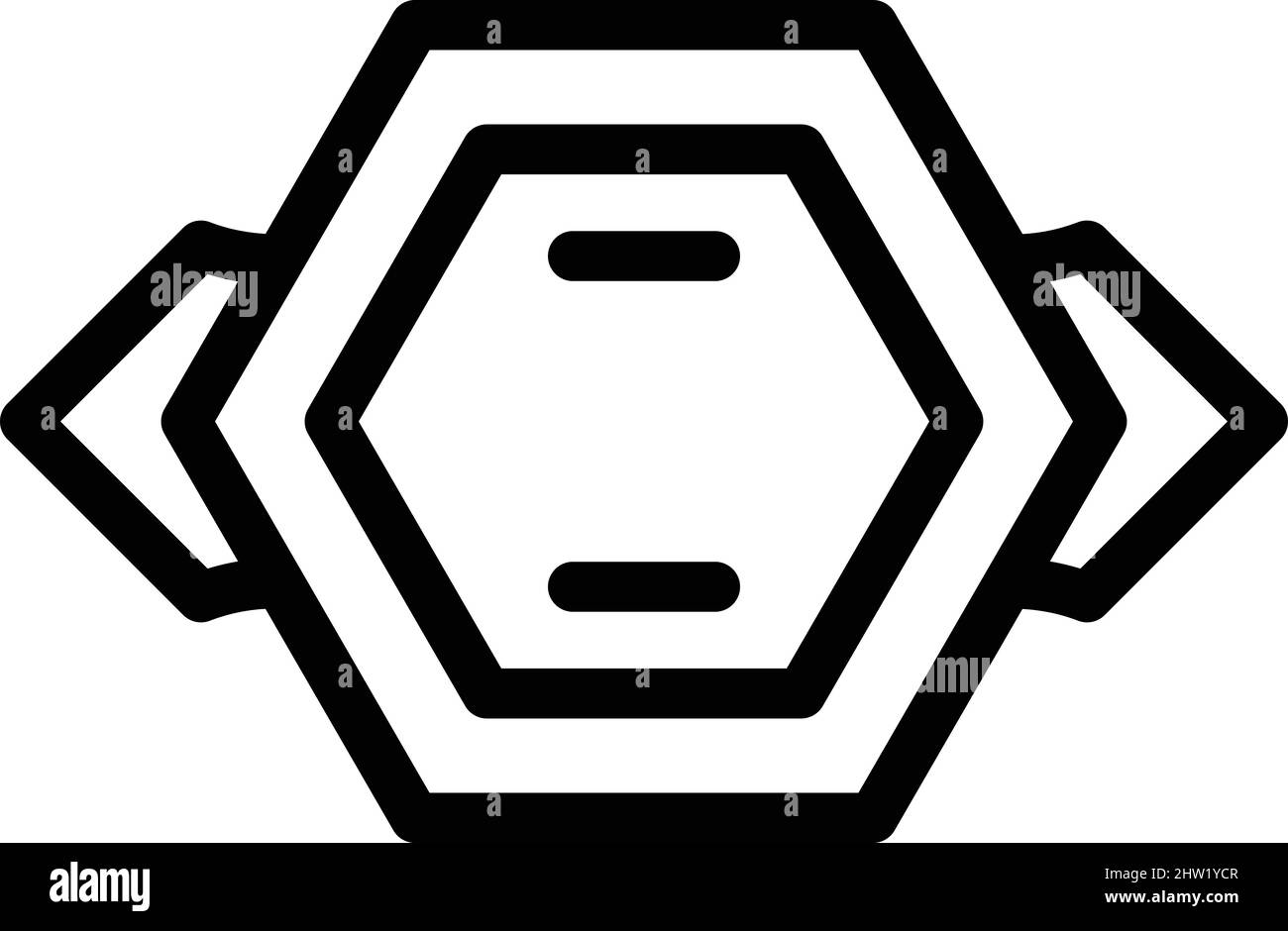 Wall service icon outline vector. Monitor control. Screen house Stock ...