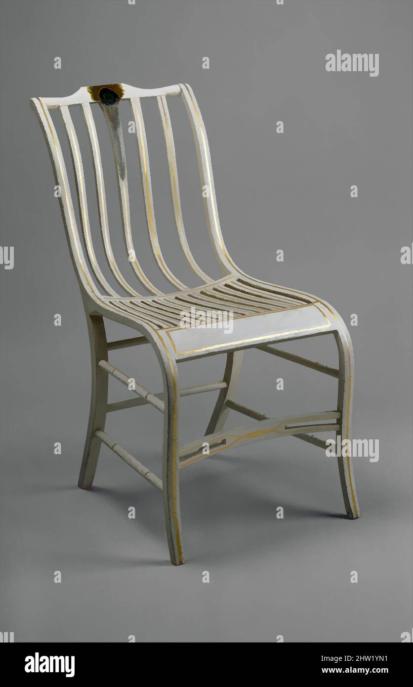 Art inspired by Side Chair, ca. 1810, Made in Boston, Massachusetts ...