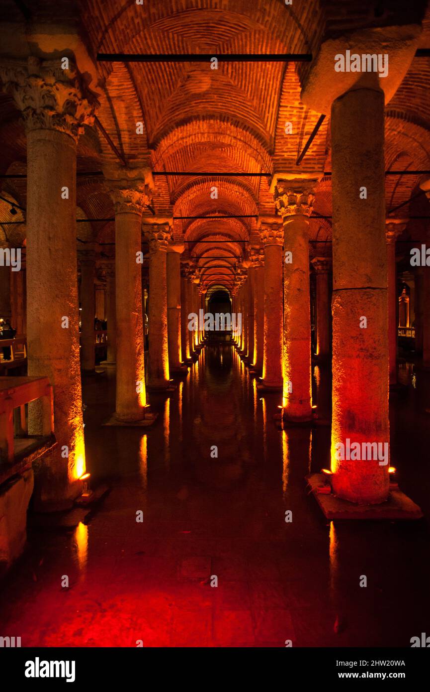 Underground basilica cistern in Istanbul, Turkey Stock Photo - Alamy