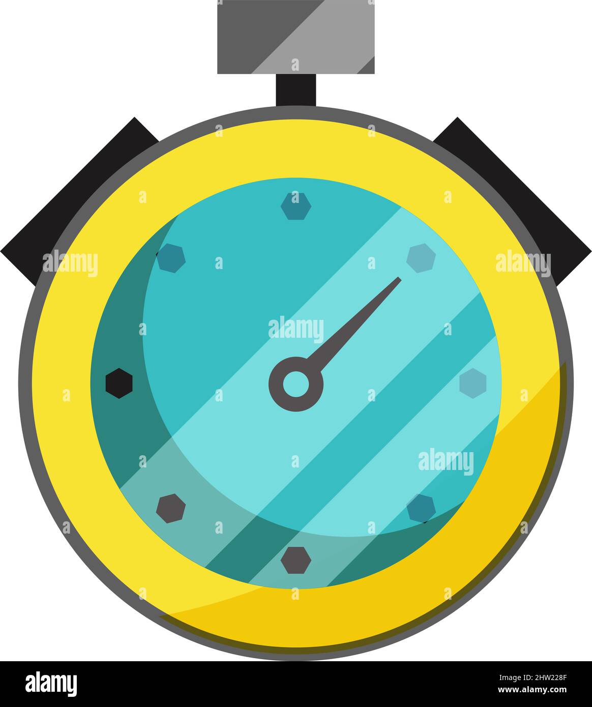 Stopwatch icon. Yellow timer clock. Deadline symbol Stock Vector Image ...