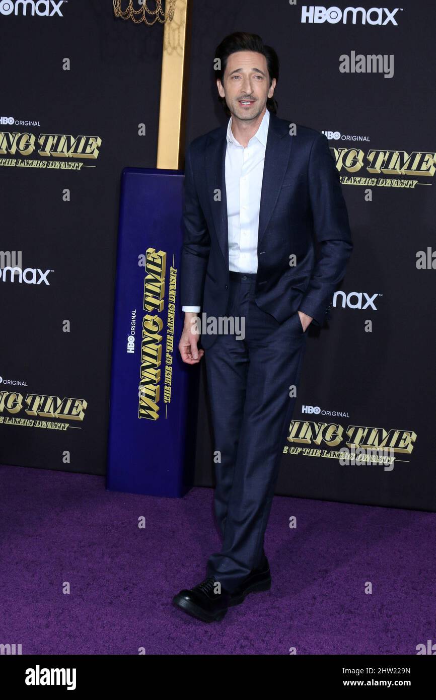 LOS ANGELES - MAR 2: Adrien Brody at the Winning Time - The Rise of The ...