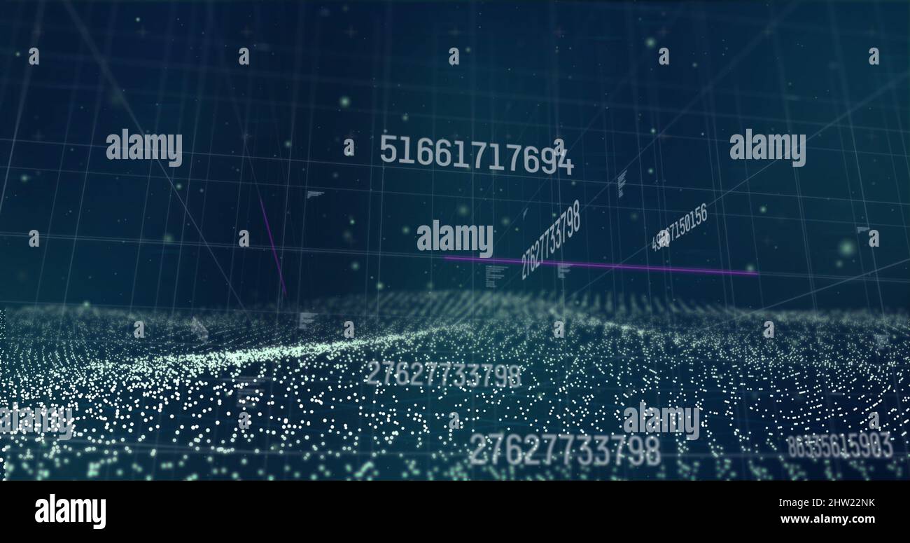 Multiple changing numbers and data processing against digital wave on ...