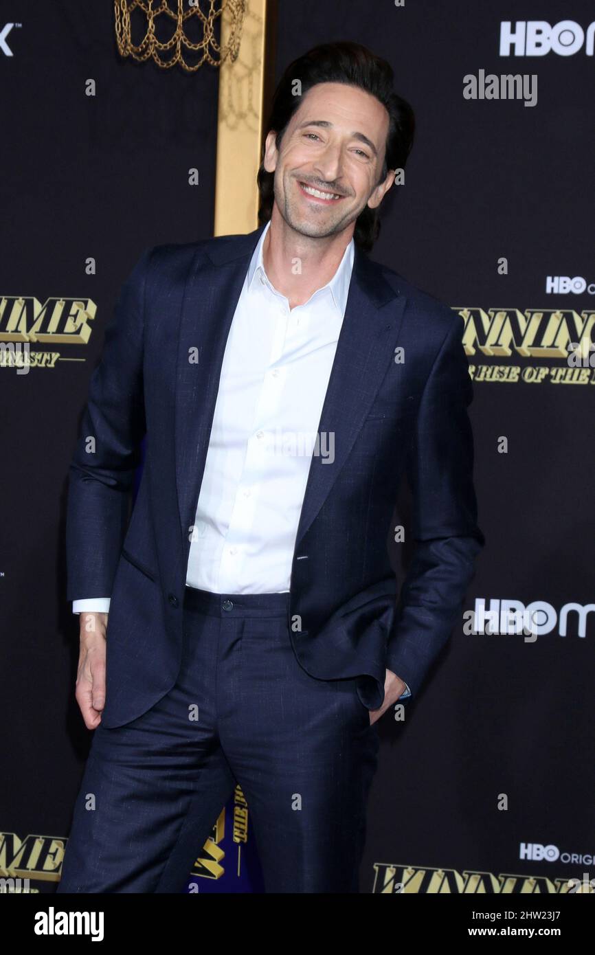 LOS ANGELES - MAR 2: Adrien Brody at the Winning Time - The Rise of The ...