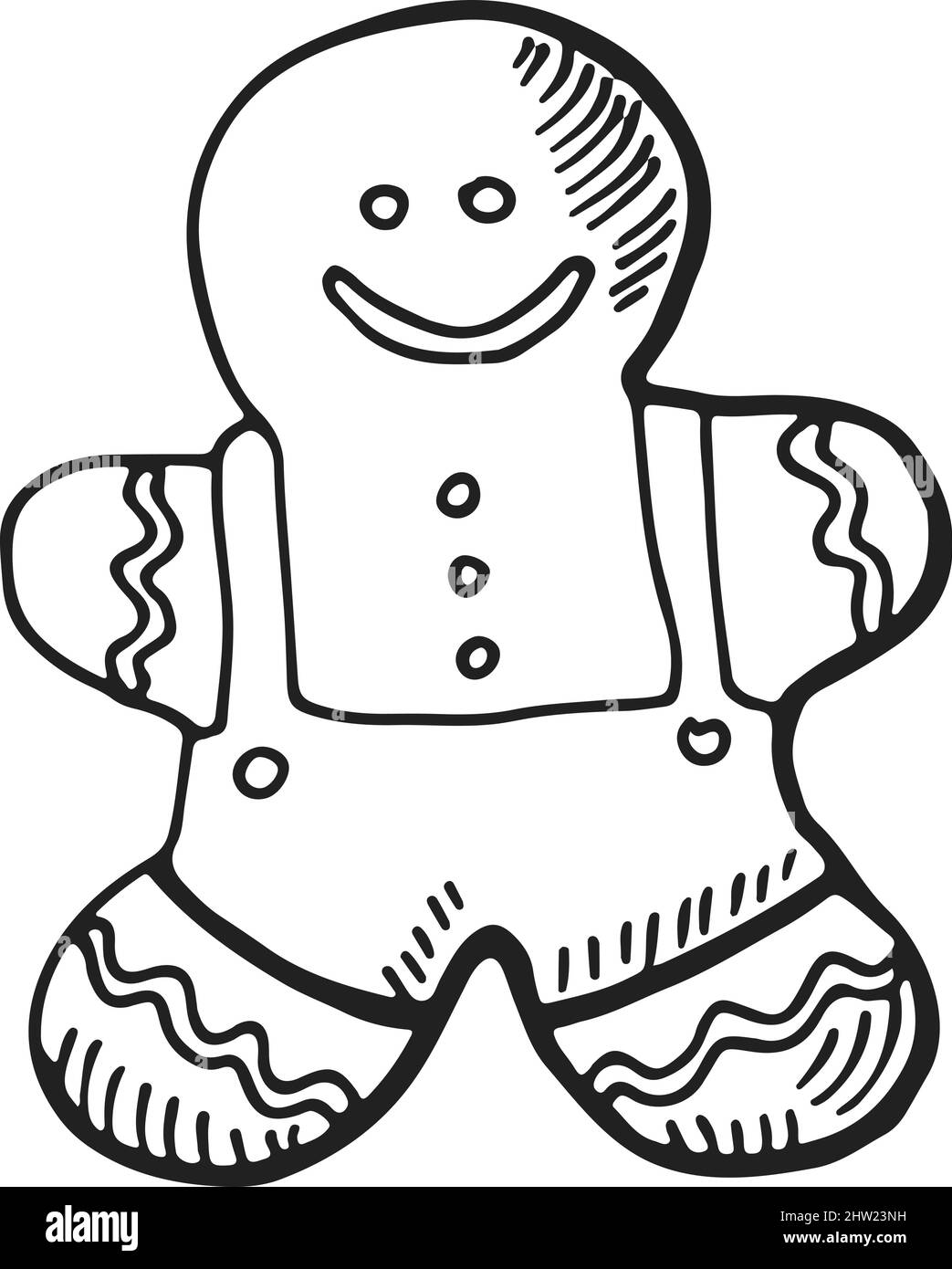 Black gingerbread man Black and White Stock Photos & Images - Alamy