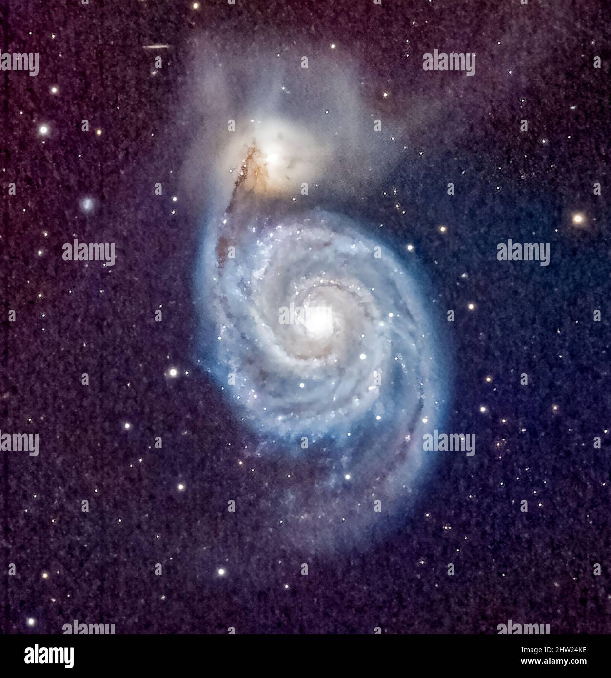 The Whirlpool Galaxy, also known as Messier 51a, M51a, and NGC 5194, is ...