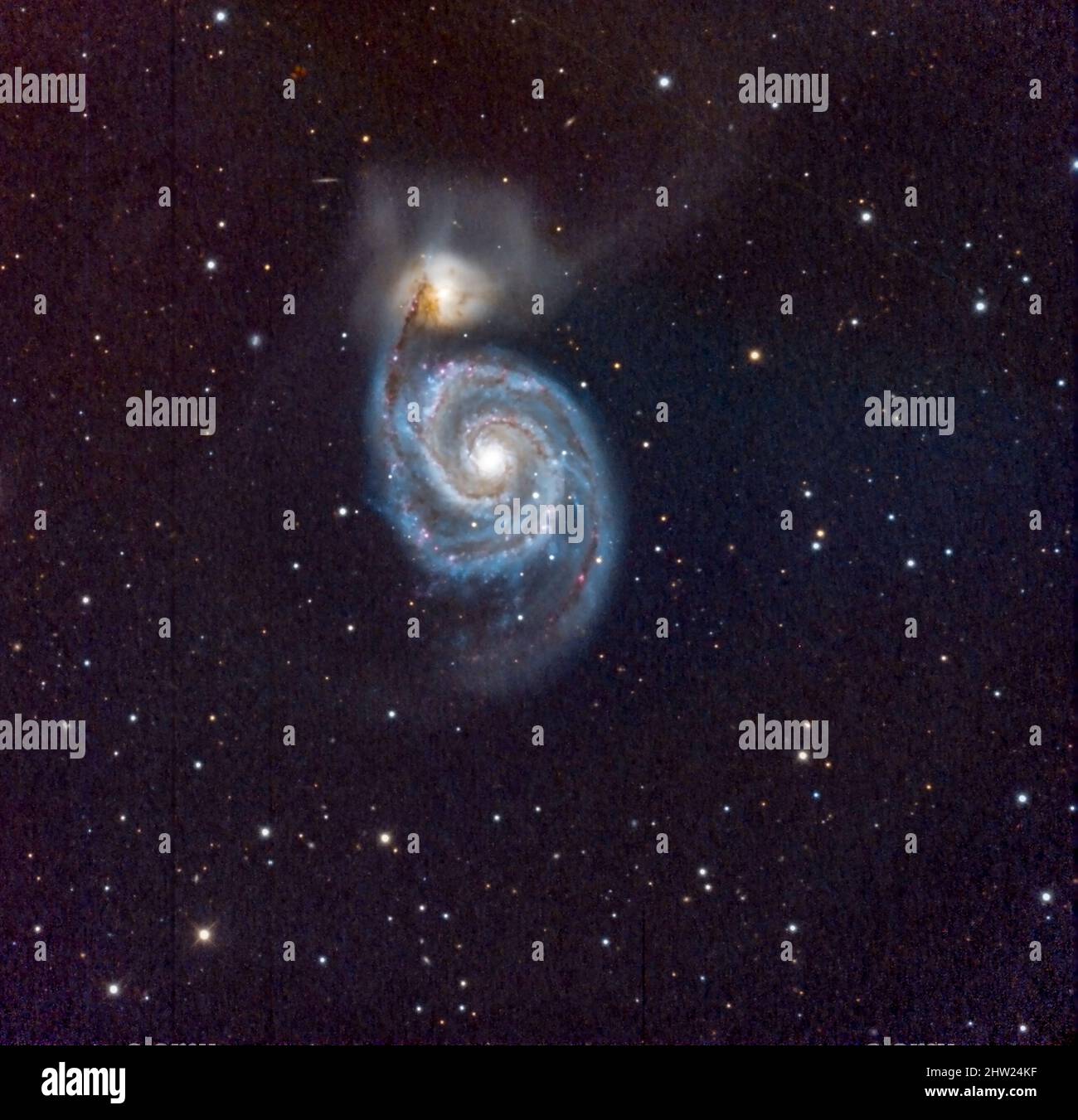 The Whirlpool Galaxy, also known as Messier 51a, M51a, and NGC 5194, is ...