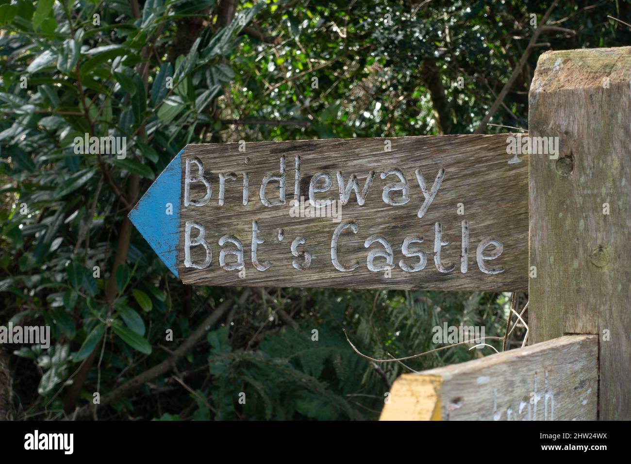 Footpath and Bridleway signs. Somerset. England. UK Stock Photo - Alamy