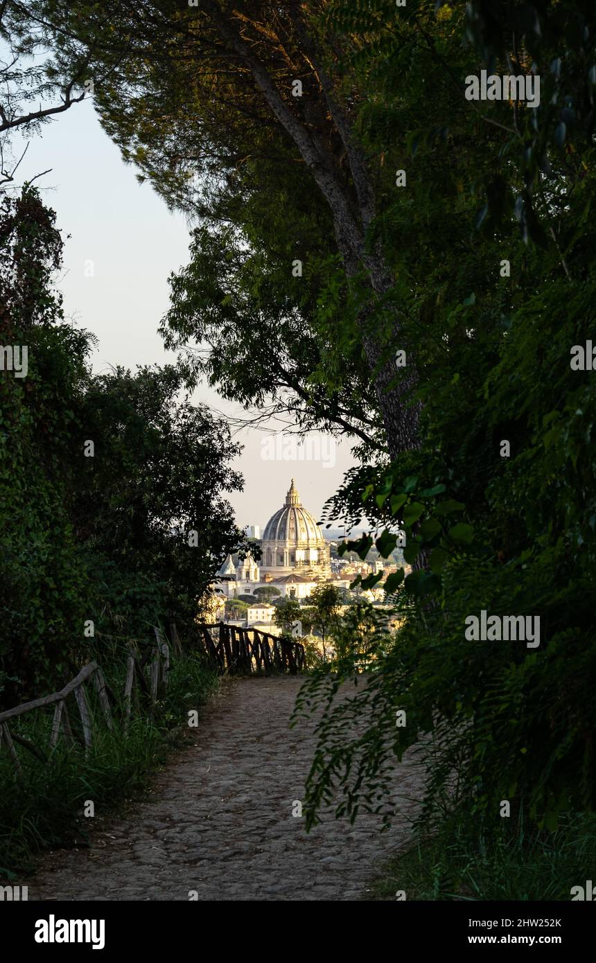 View on St. Peter from Monte Mario, Rome, Italia Stock Photo - Alamy