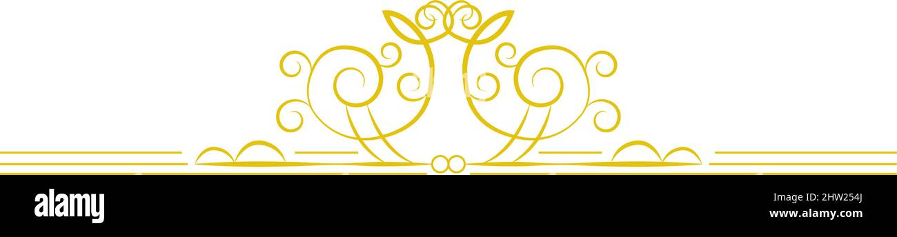 Vintage elegant page header. Decorative ornamental border Stock Vector ...