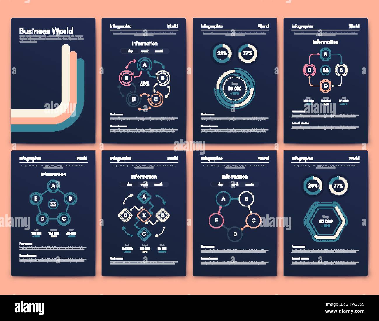 Vector graphics infographics with mobile phone. Template for creating ...