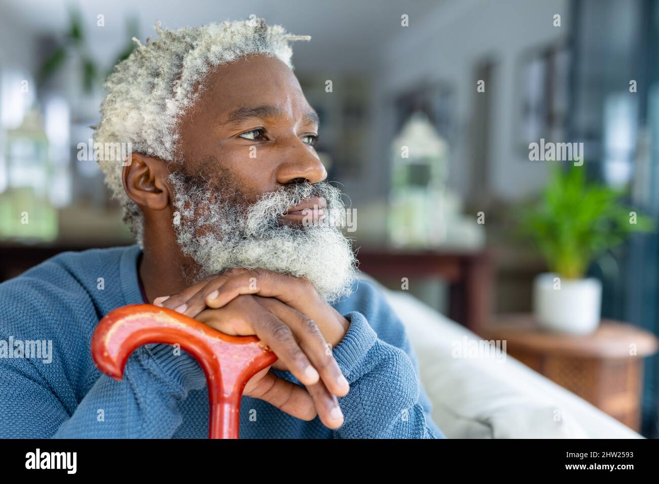 Old Black Man With Cane
