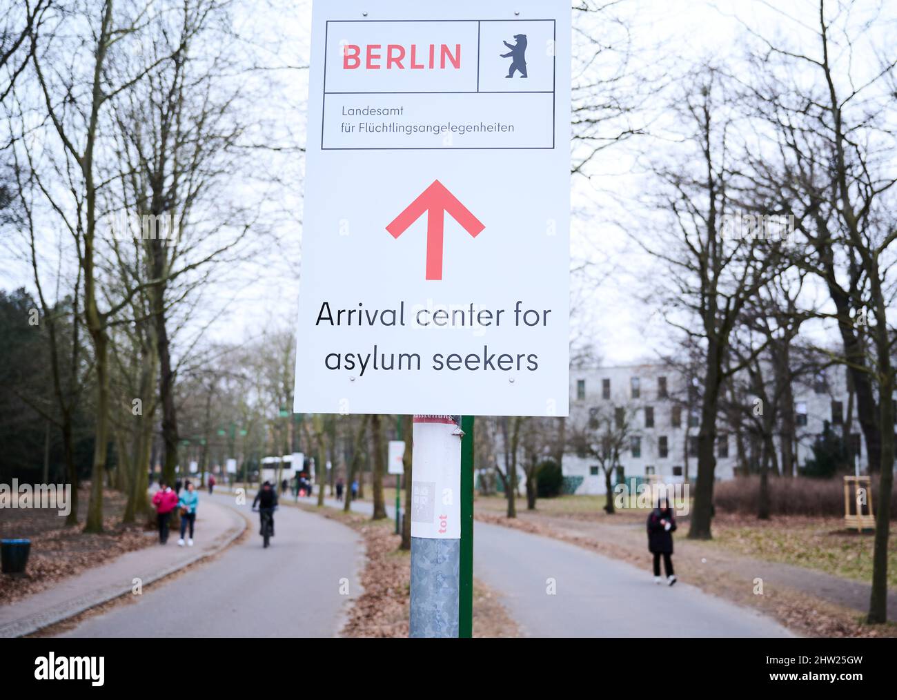 Berlin, Germany. 03rd Mar, 2022. "Arrival center for asylum seekers" is ...