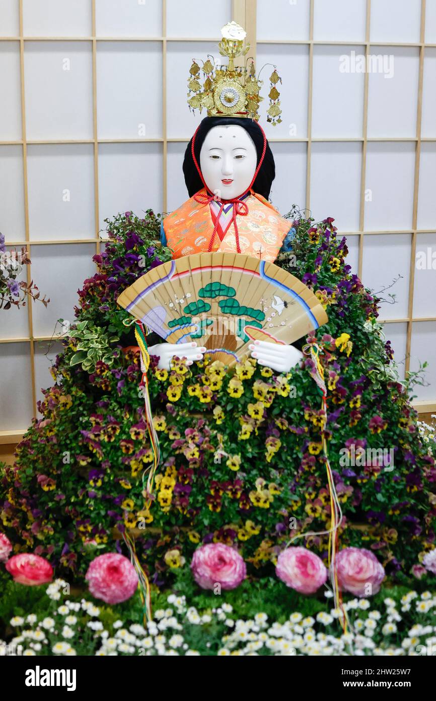Saitama, Japan. 3rd Mar, 2022. A Hina-ningyo (a type of Japanese doll ...