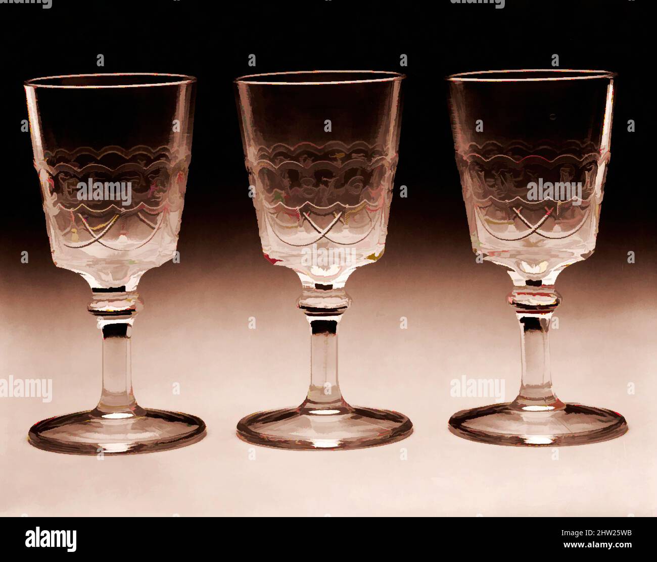 Art inspired by Goblet, 1876, Blown pattern-molded glass, H. 6 1/4 in ...