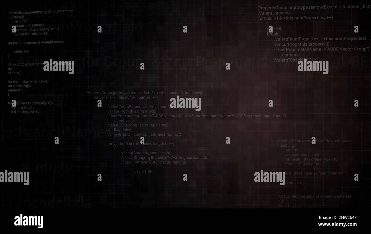 Moving inside the digital computer cyberspace. Motion. Programming data code text and futuristic ...