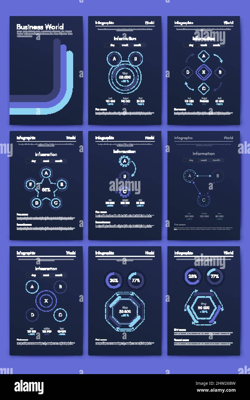 Vector graphics infographics with mobile phone. Template for creating ...