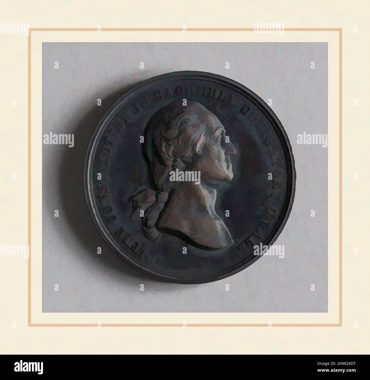 Art inspired by George Washington, 1861, Metal, Diam. 1 3/16 in. (3 cm ...