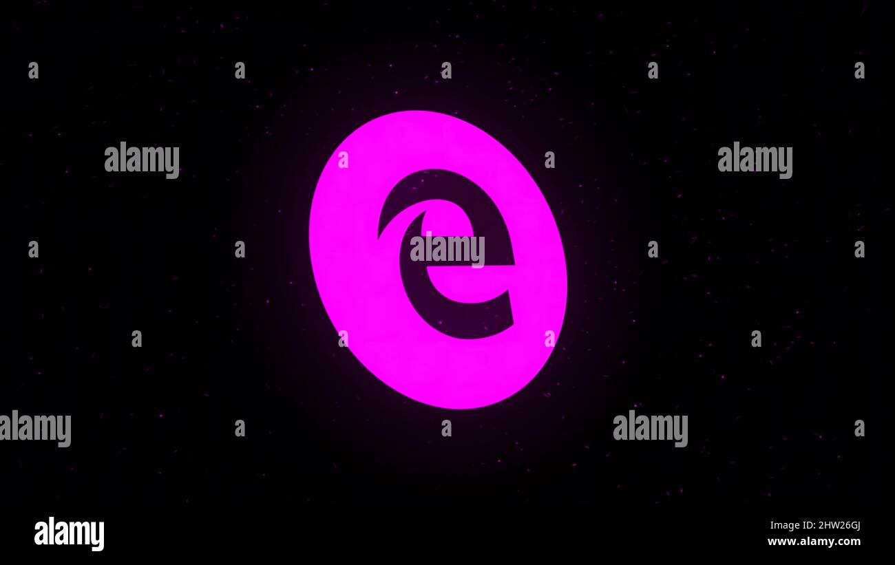 Digital animation of the Internet Explorer icon decaying into ...