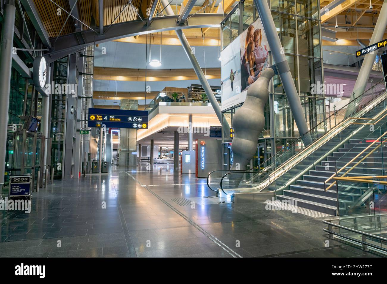 Oslo, Norway - January 2018: Oslo Gardermoen International Airport ...