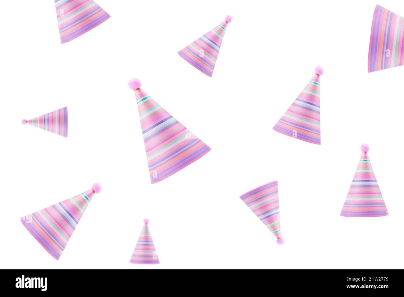 Colorful birthday cap, top view Stock Photo - Alamy