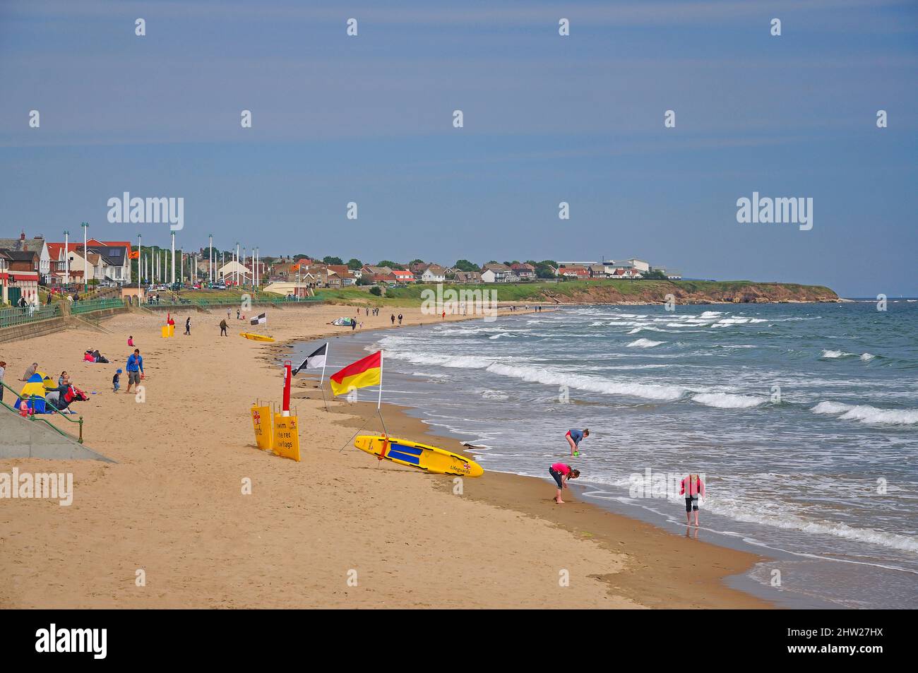 Beach and promenade view, Seaburn, Sunderland, Tyne and Wear, England ...