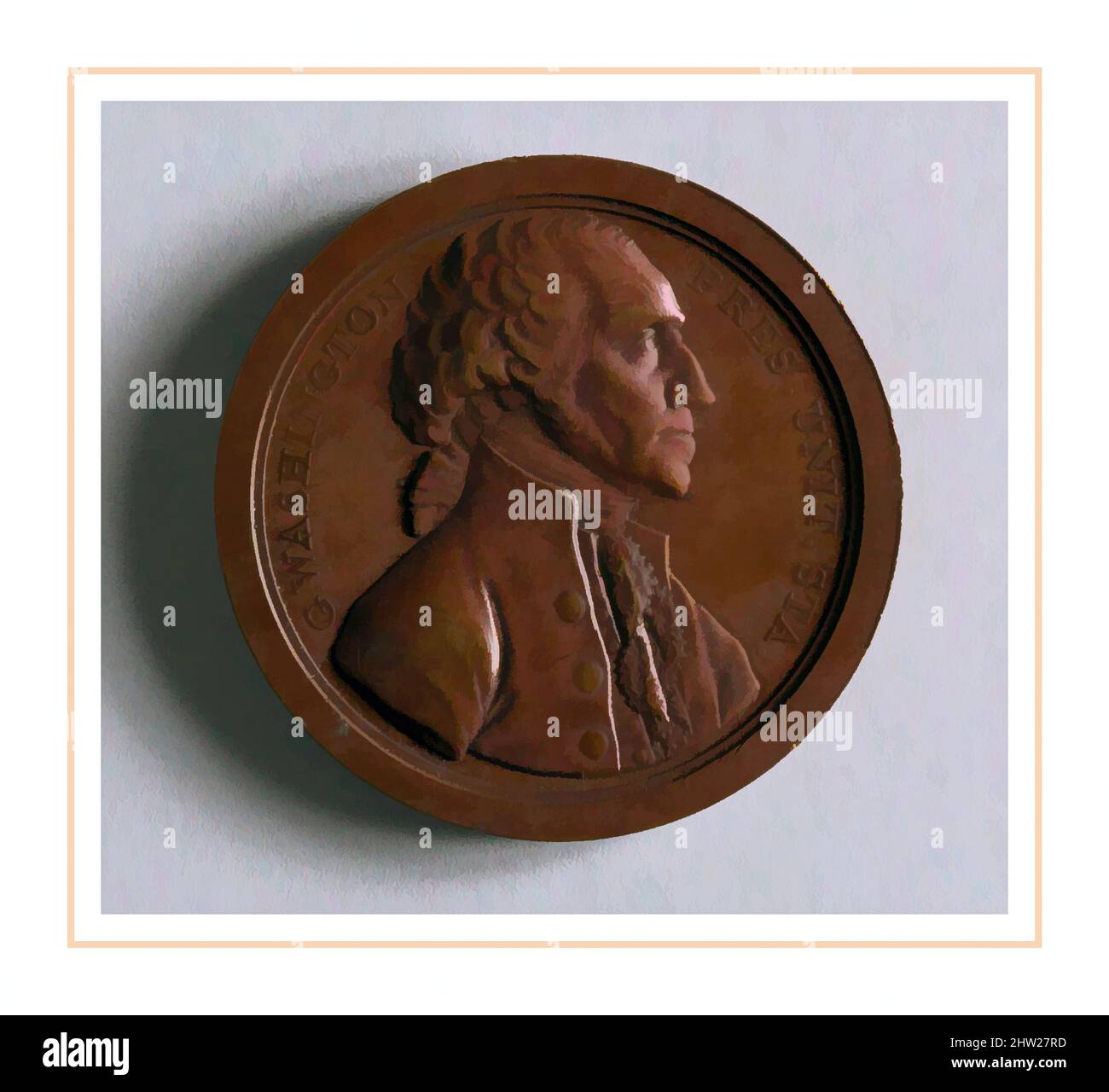 Art inspired by George Washington, 1797, Bronze, Diam. 1 5/8 in. (4.1 ...