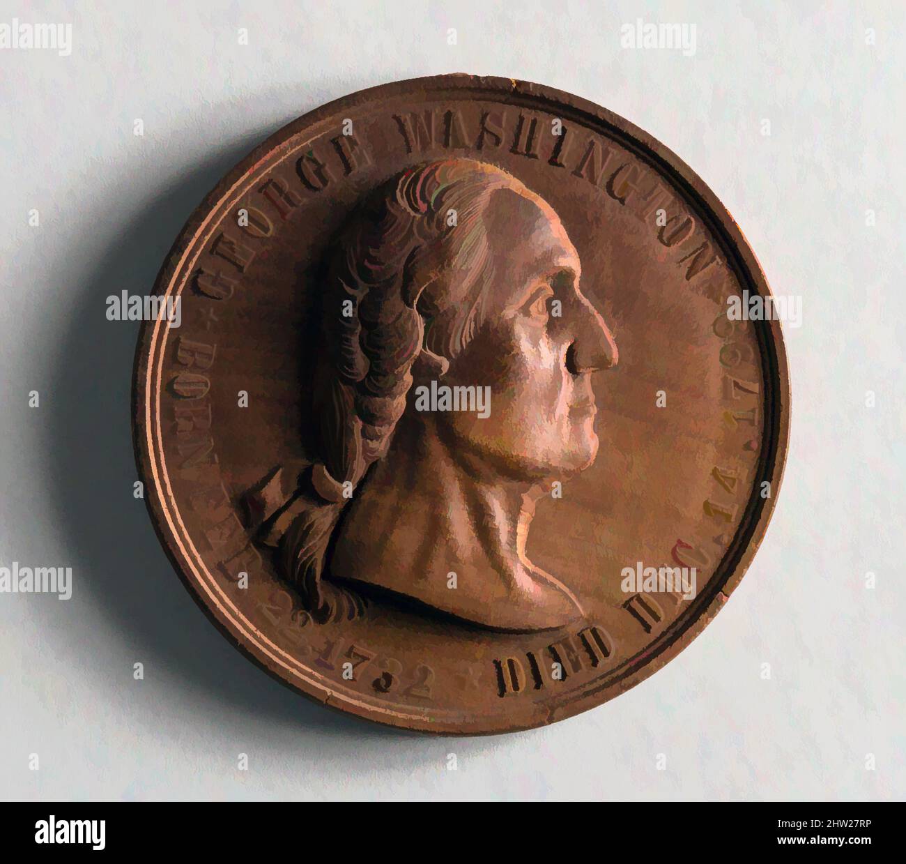 Art inspired by George Washington, 1876, Probably pressed wood fiber ...