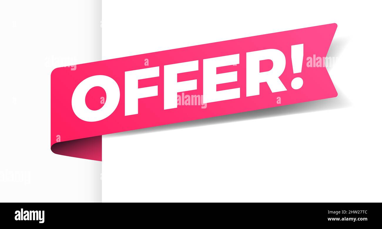 Offer Shopping Vector Ribbon Stock Vector Image & Art - Alamy