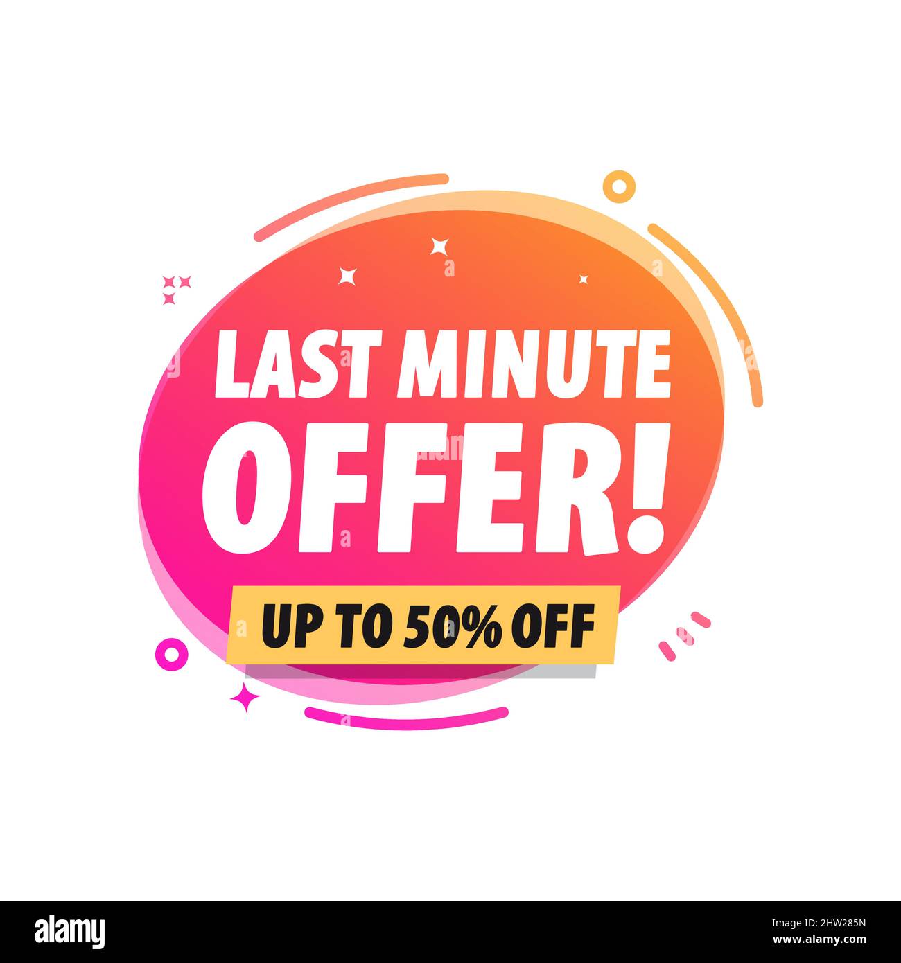 Last time offer badge Cut Out Stock Images & Pictures - Alamy