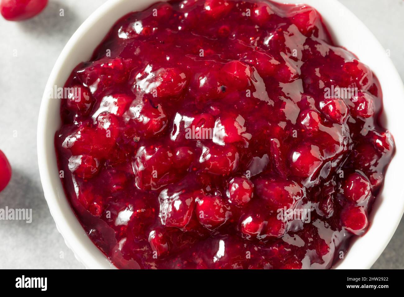 Homemade Sweet Lingonberry Jam in a Bowl Stock Photo - Alamy