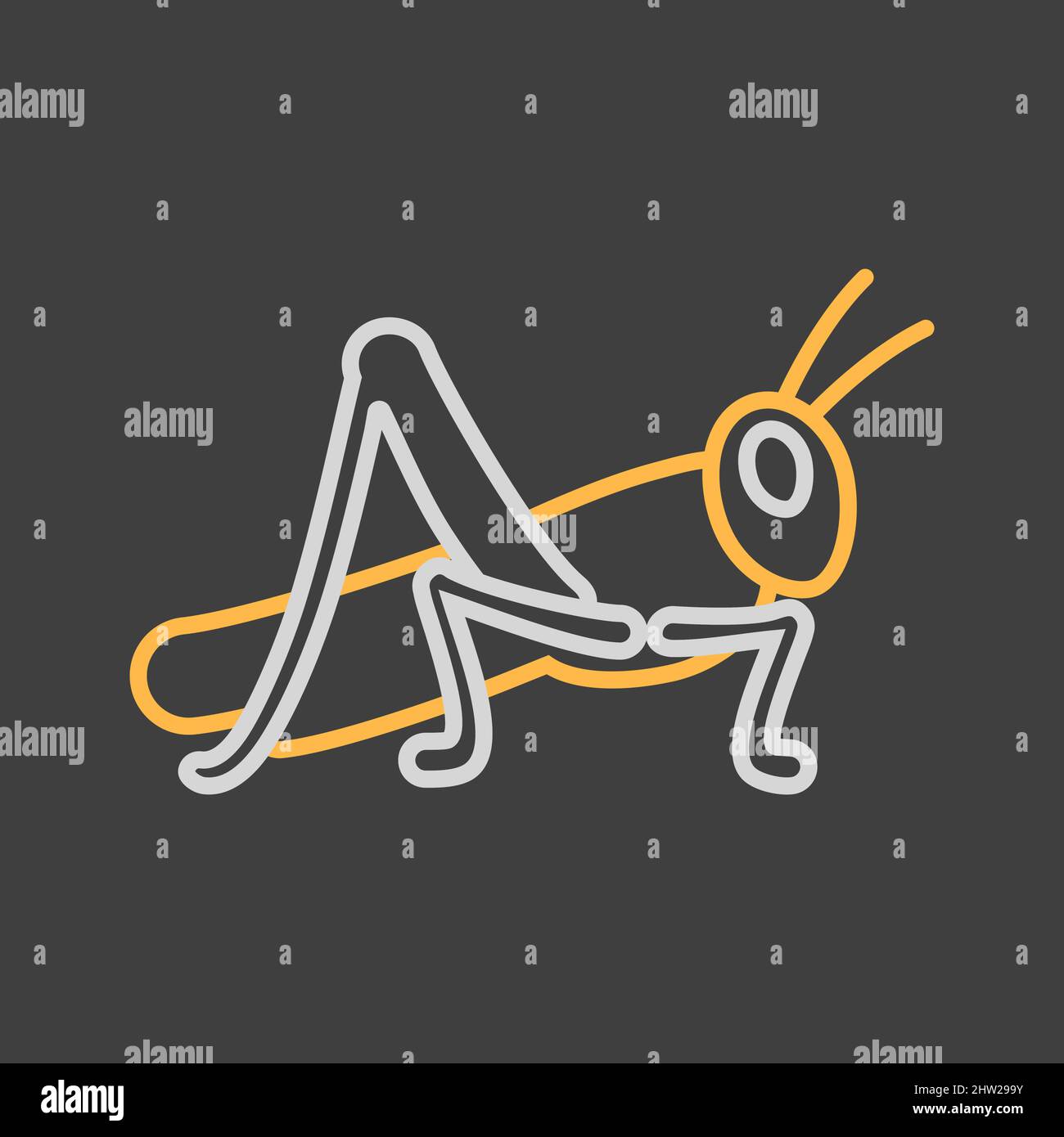 Grasshopper locust icon. Agriculture sign. Graph symbol for your web ...