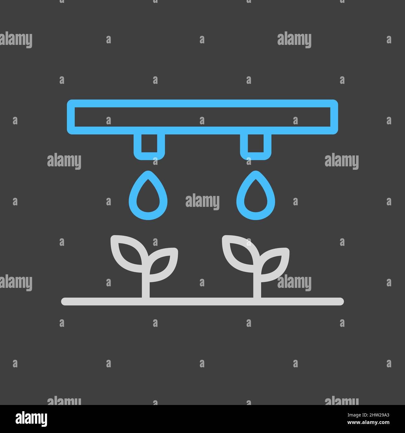 Drip irrigation system icon. Agriculture sign. Graph symbol for your ...