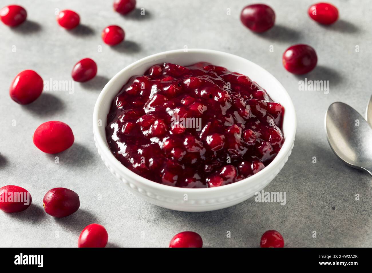 Homemade Sweet Lingonberry Jam in a Bowl Stock Photo - Alamy