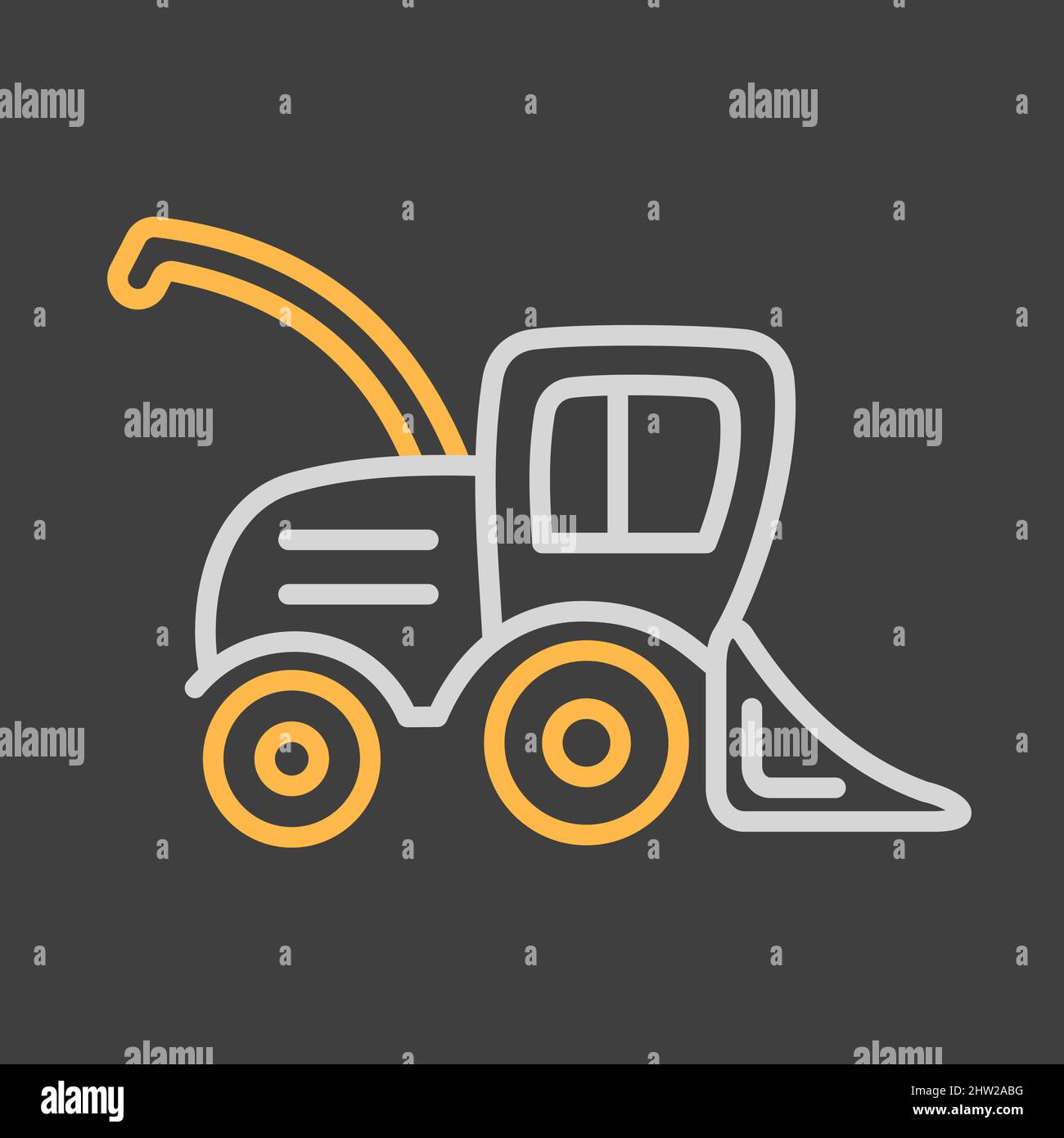 Combine harvester flat icon. Agriculture sign. Graph symbol for your ...