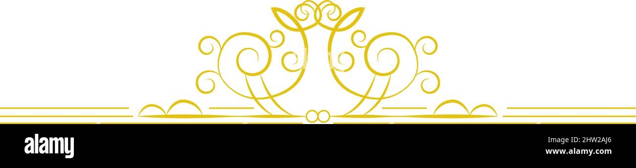 Vintage elegant page header. Decorative ornamental border Stock Vector ...